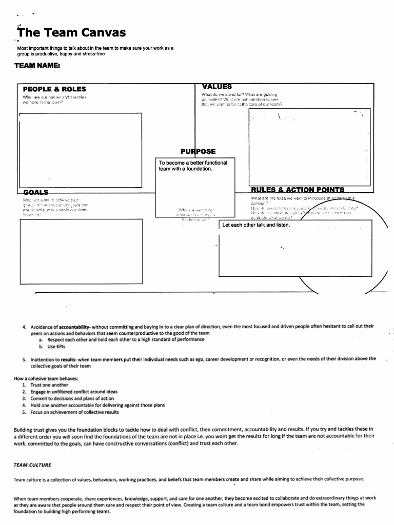The Team Canvas | PDF
