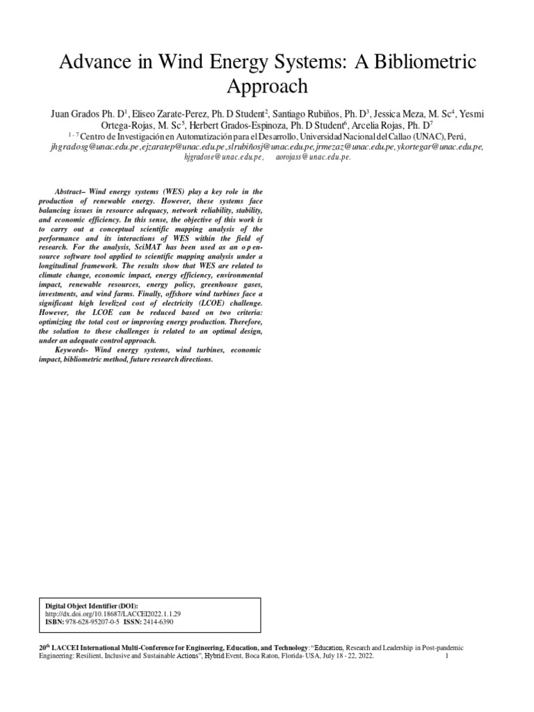 Avance Sistemas Energía Eólica | PDF | Wind Power | Physical Quantities Avance Sistemas Energía Eólica | PDF | Wind Power | Physical Quantities
