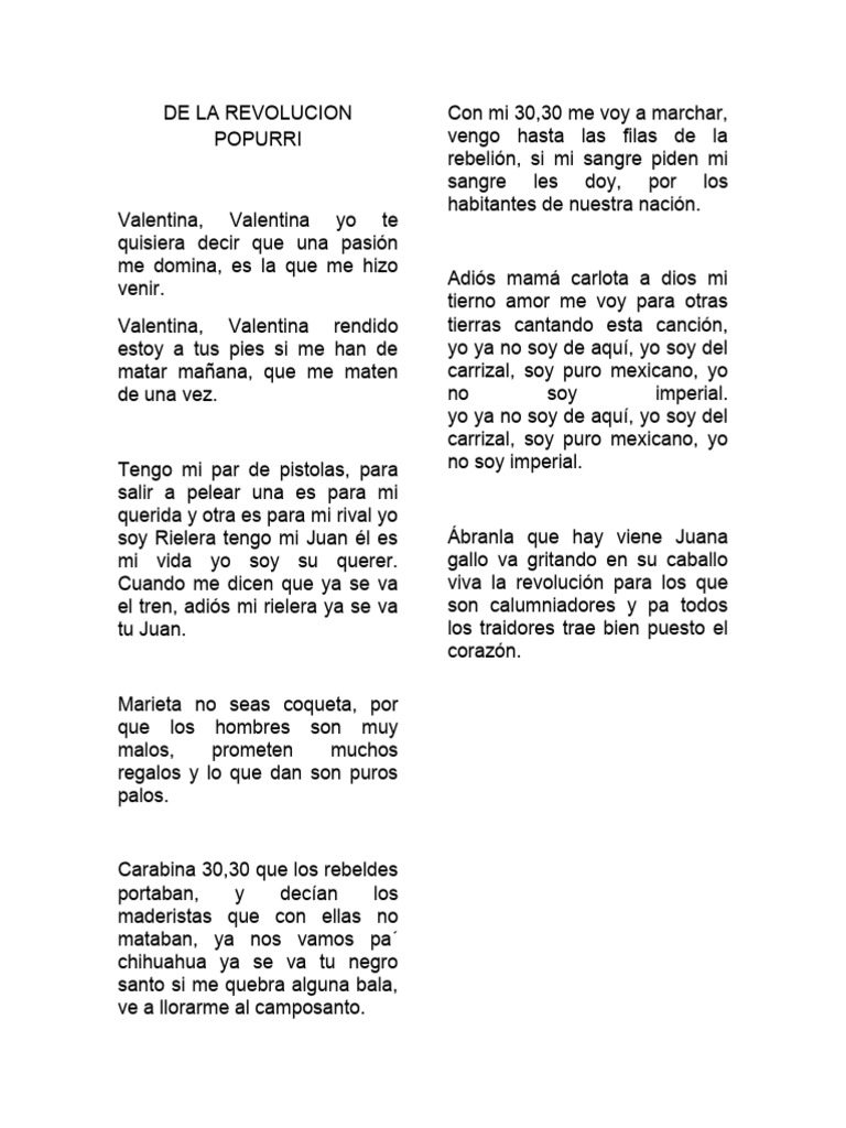 Cancion Revolucion | PDF