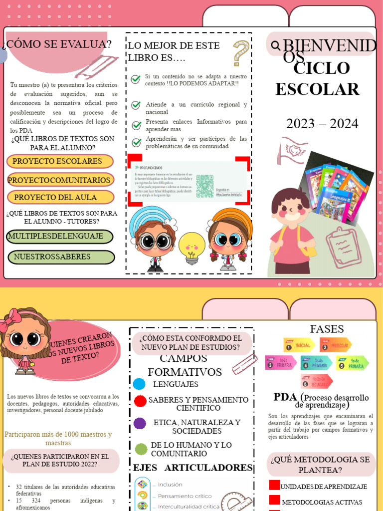 Triptico Cicloescolar23-24 | PDF | Plan de estudios | Aprendizaje
