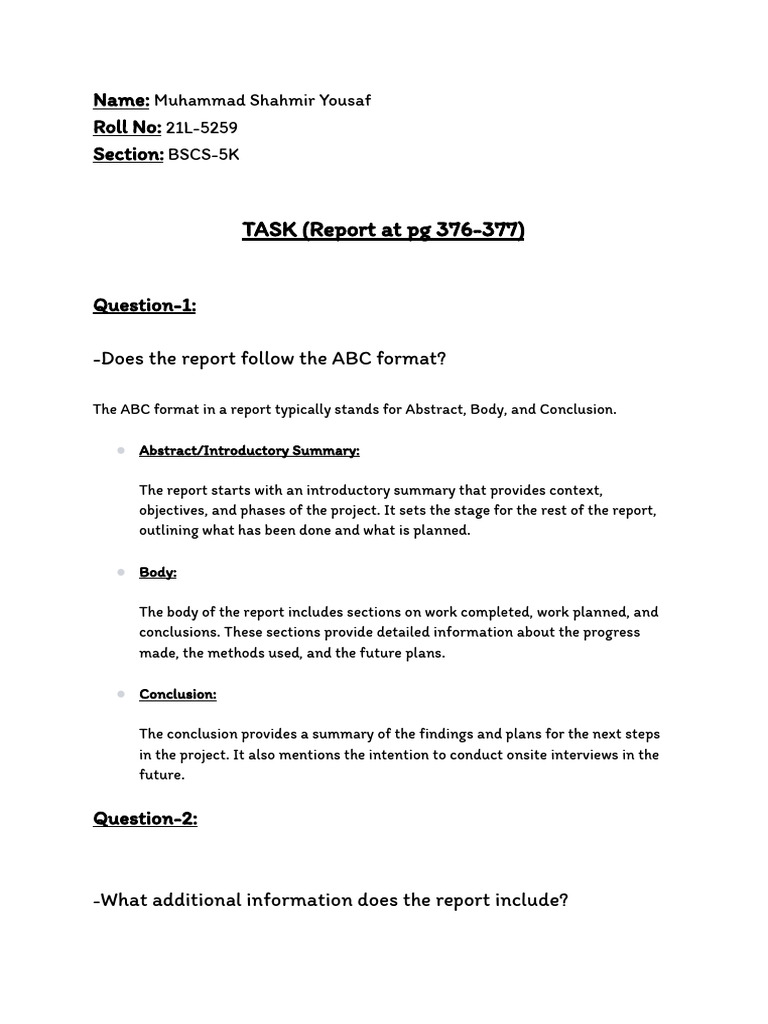TBW Activity 21L-5259 | PDF | Information | Abstract (Summary)