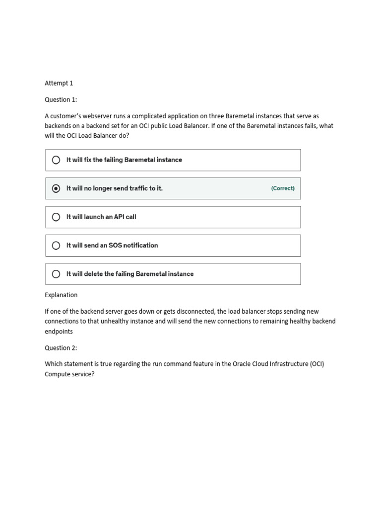 Oci Architect 2023 Exam Pdf Cloud Computing Virtual Private Network