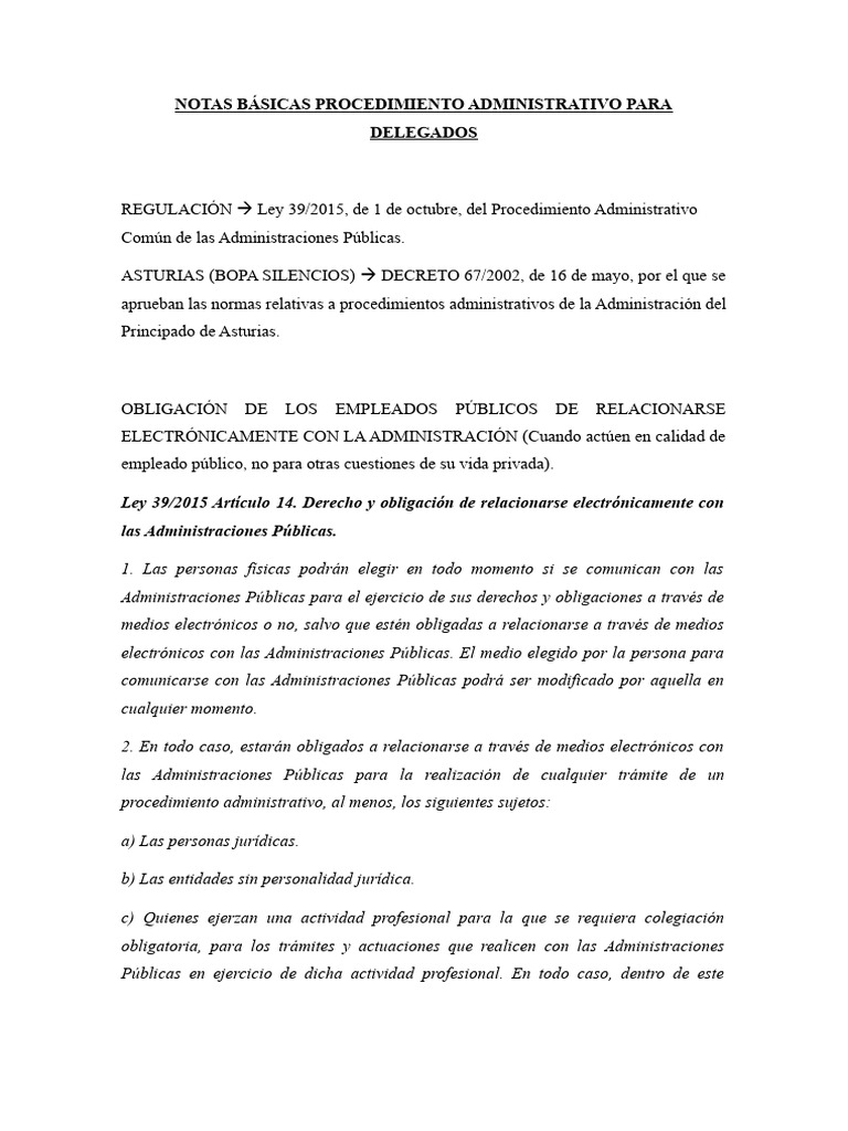 Resumen Procedimiento Administrativo y Modelo de Escrito Administrativo ...