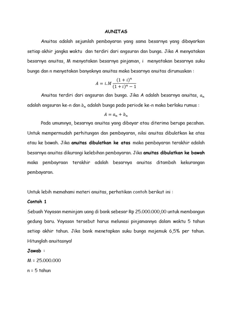 Anuitas 1 | PDF