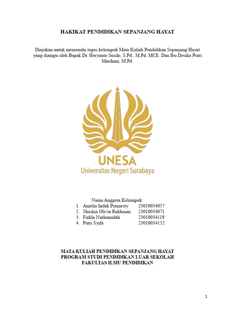 Hakikat Pendidikan Sepanjang Hayat | PDF | Karier & Perkembangan