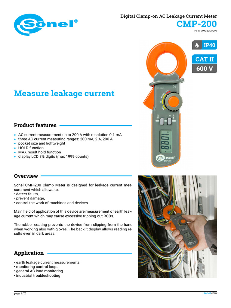 Datasheet - CMP-200 EN v3.02 | PDF | Humidity | Backlight