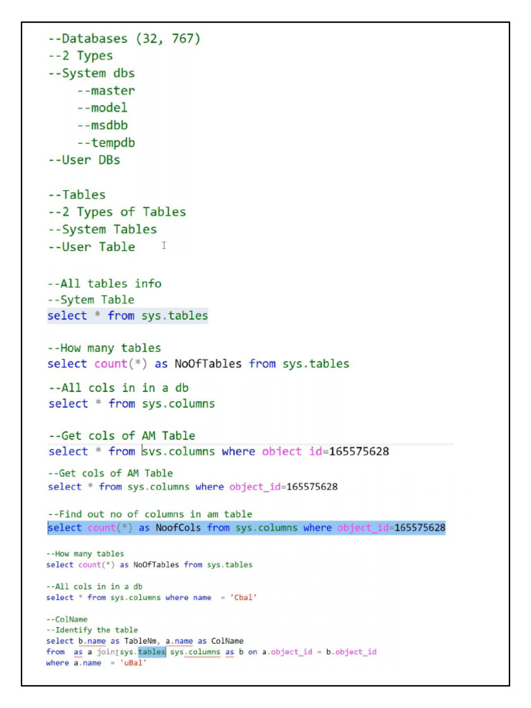 System Tables & CTE & Derived Tables | PDF System Tables & CTE & Derived Tables | PDF