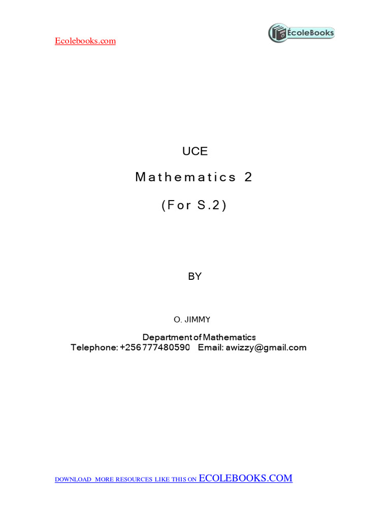 S.2 Math Notes | PDF | Euclidean Vector | Trigonometric Functions