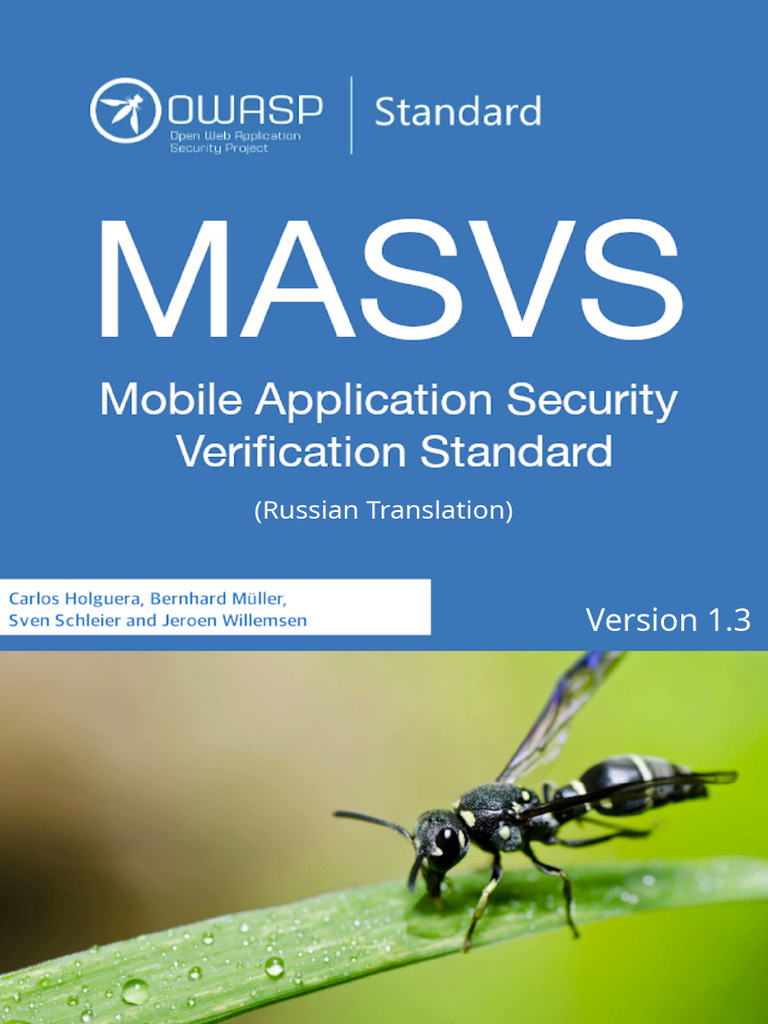 OWASP Mobile Application Security Verification Standard. | PDF