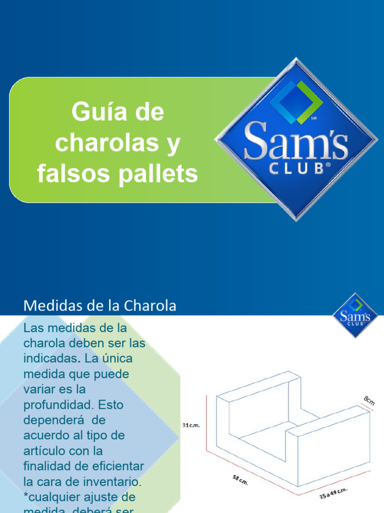 Guia de Charolas y Falsos Pallets Sams 2015 | PDF