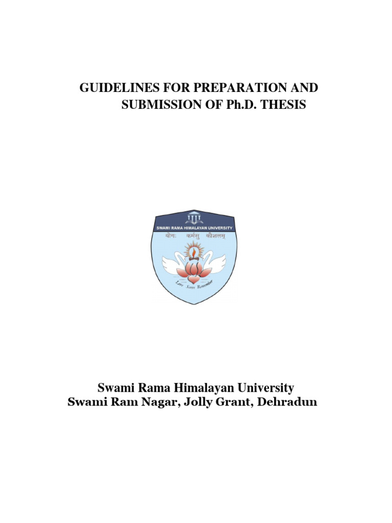 SRUH PH.D Guidelines | PDF