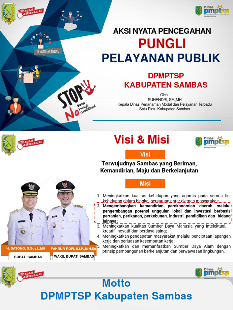 Bahan Paparan Saber Pungli-Rev DPMPTSP | PDF