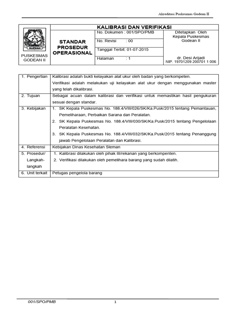 Kalibrasi Dan Verifikasi | PDF