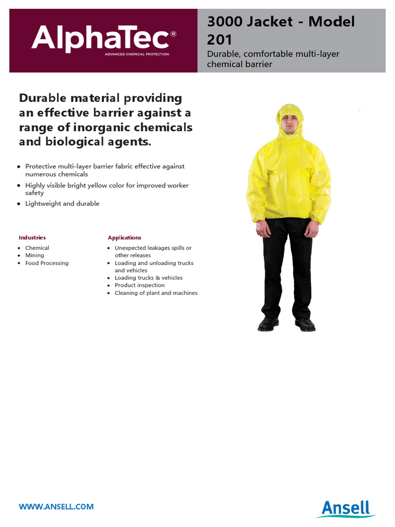 alphatec-3000-jacket-ultrasonically-welded-model-201_pds_cn | PDF | Secondary Sector Of The ...