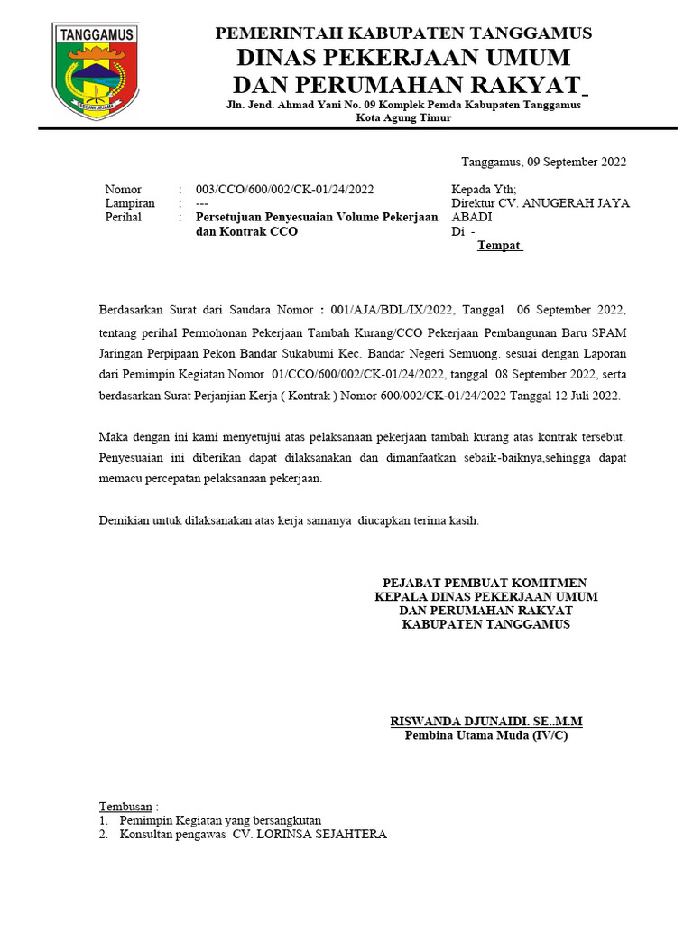 8 Persetujuan Cco | PDF