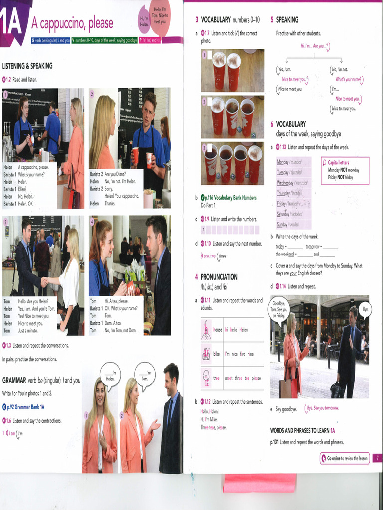 Unit 1A & Grammar Bank Exercises | PDF