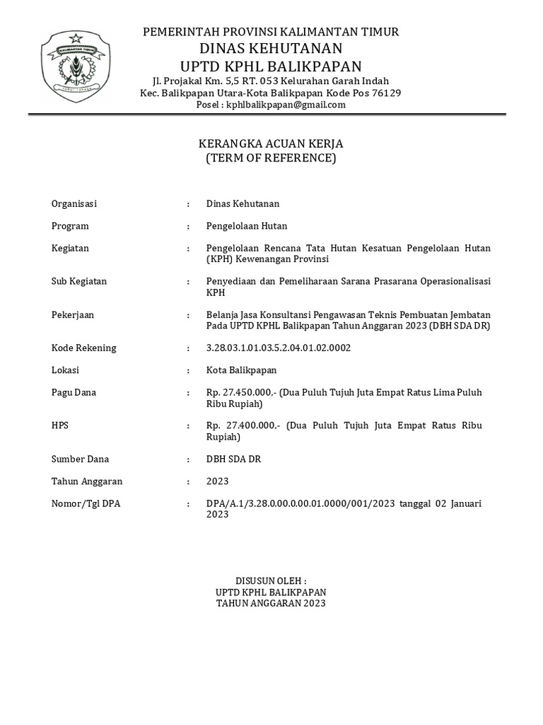 KAK SPV Pembangunan Jembatan | PDF