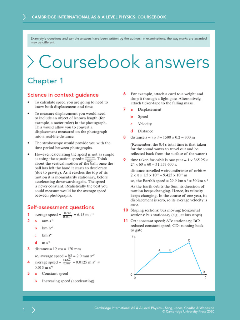 Cambridge AS & A Level Physics Guide | PDF | Velocity | Speed