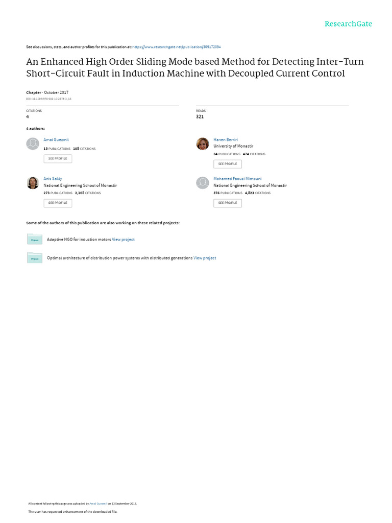 An Enhanced High Order Sliding Mode Pdf Control Theory Inductance