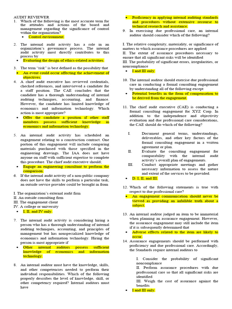 Audit Reviewer | PDF