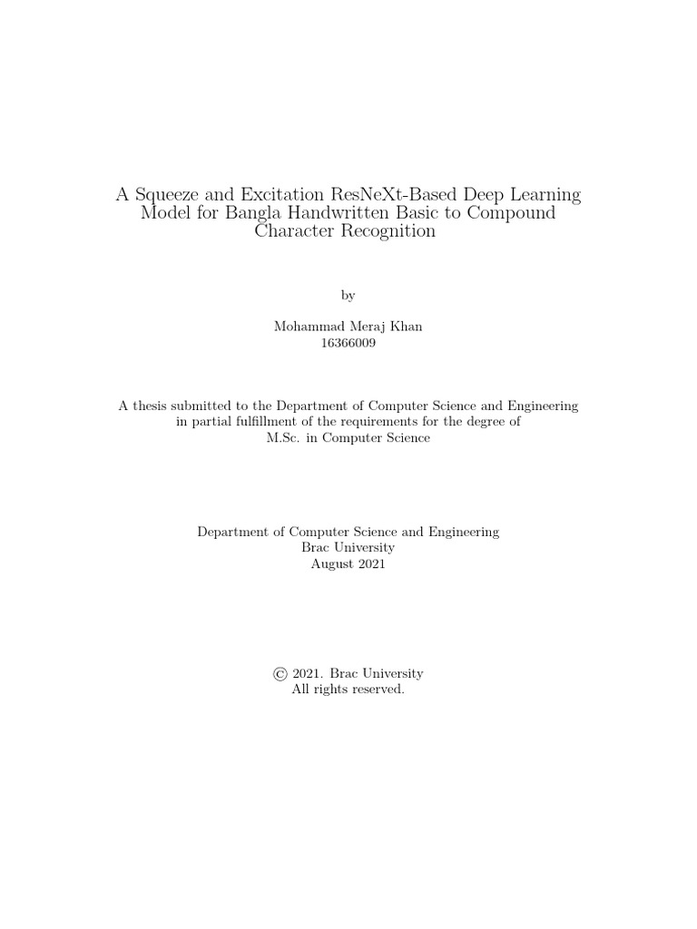 Meraj Khan MSC Thesis BracU Final Updated Signed | PDF | Artificial Neural Network | Applied ...