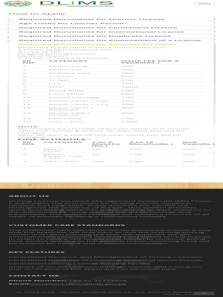 DLIMS - Driving License Information Management Sy | PDF
