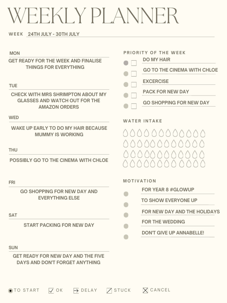 Simple and Minimal Printable Weekly Planner (1) | PDF