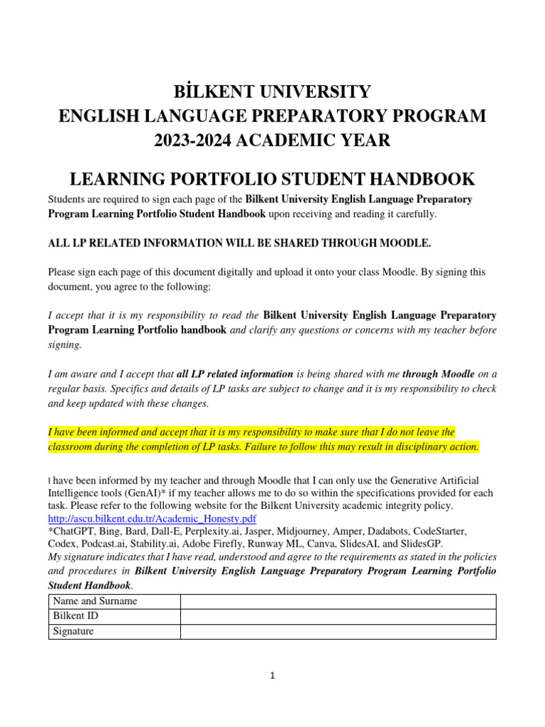2023-24 Learning Portfolio Student Handbook | PDF | Learning | Human ...