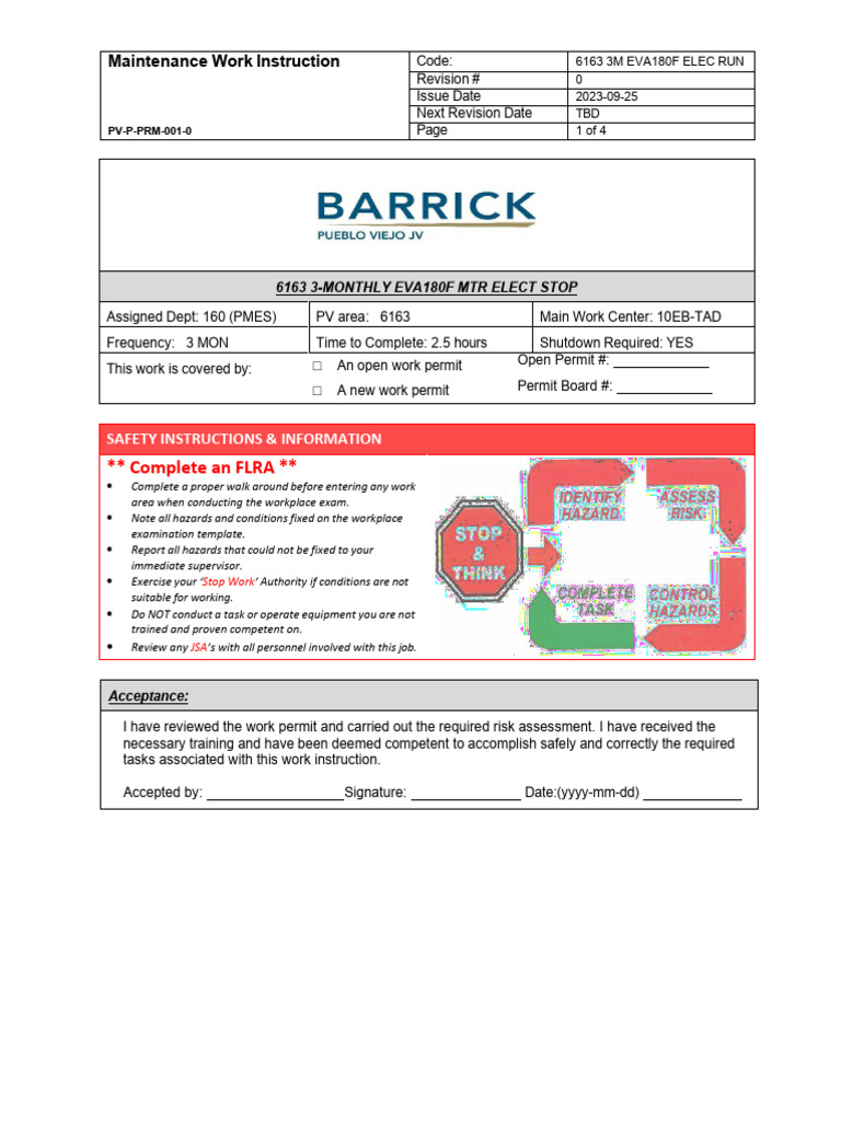 6163 3M Eva180f MTR Elec Stop | PDF
