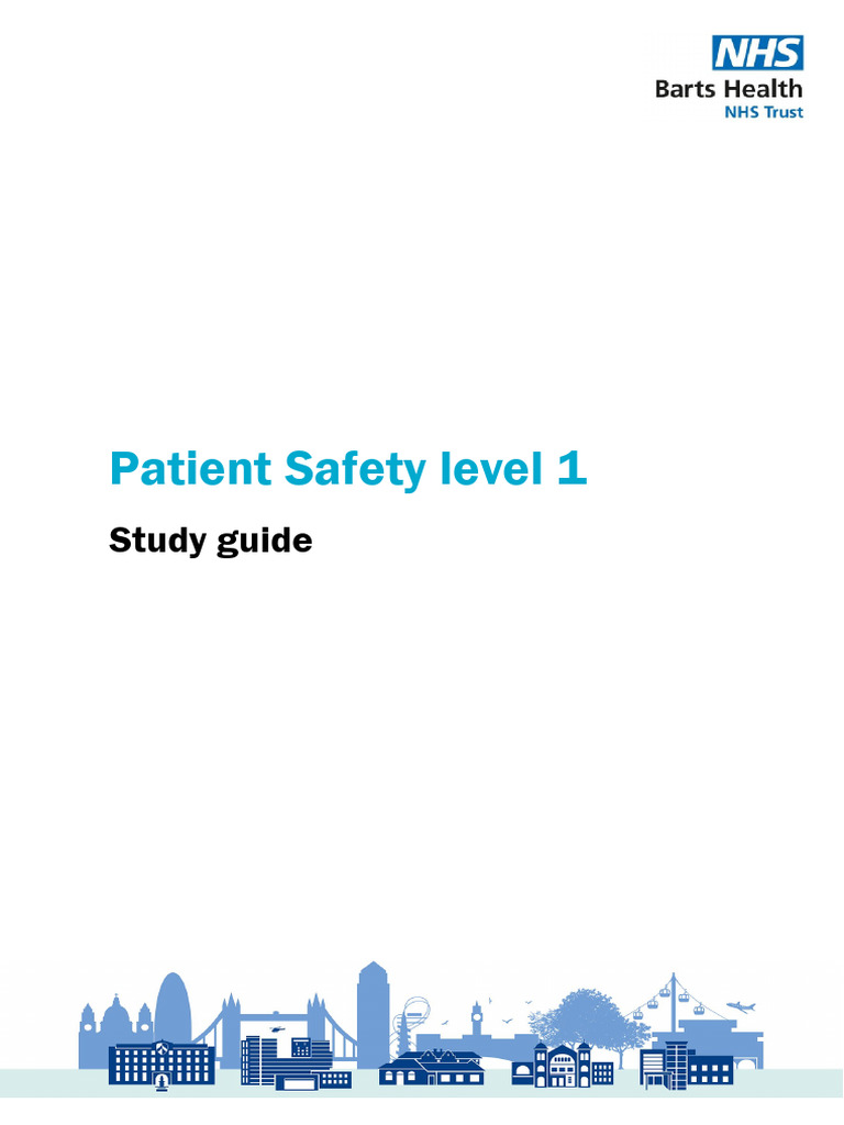 Patient Safety Level 1: Study Guide | PDF | Patient Safety | Leadership