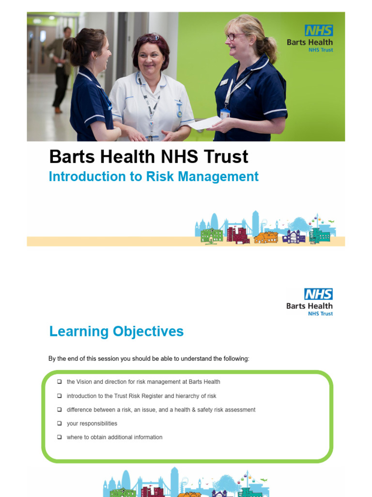 Barts Health NHS Trust: Introduction To Risk Management | PDF | Risk ...