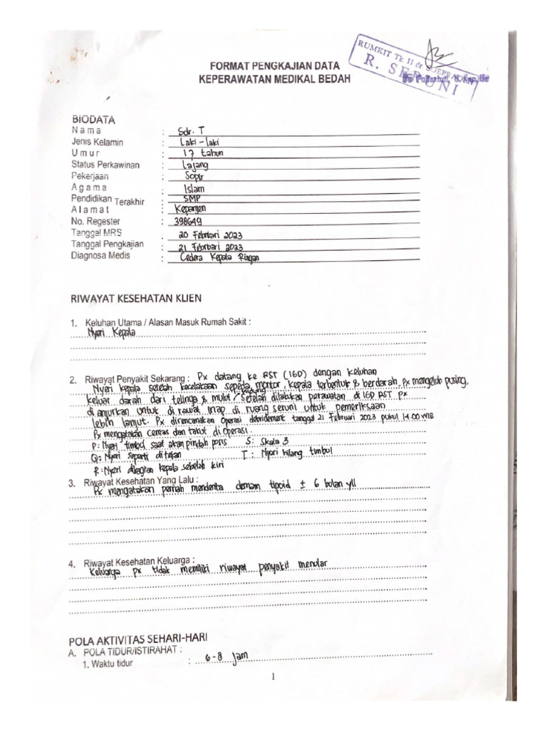 Asuhan Keperawatan - KMB - CKR | PDF