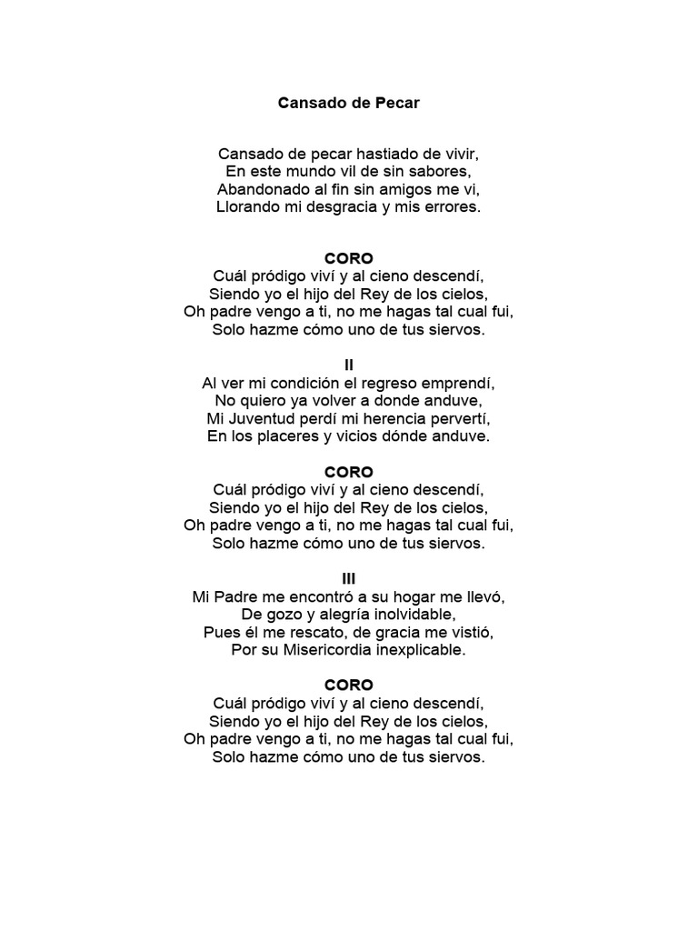 Cansado de Pecar | PDF