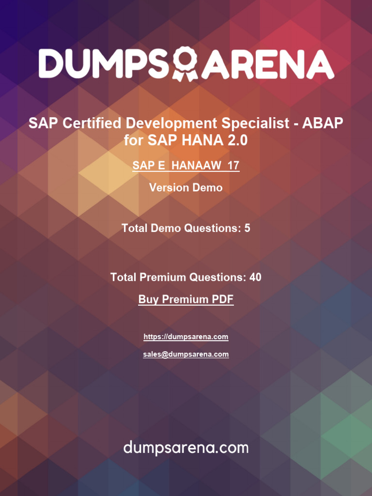 E HANAAW 17-Demo | PDF | Information Technology | Databases E HANAAW 17-Demo | PDF | Information Technology | Databases