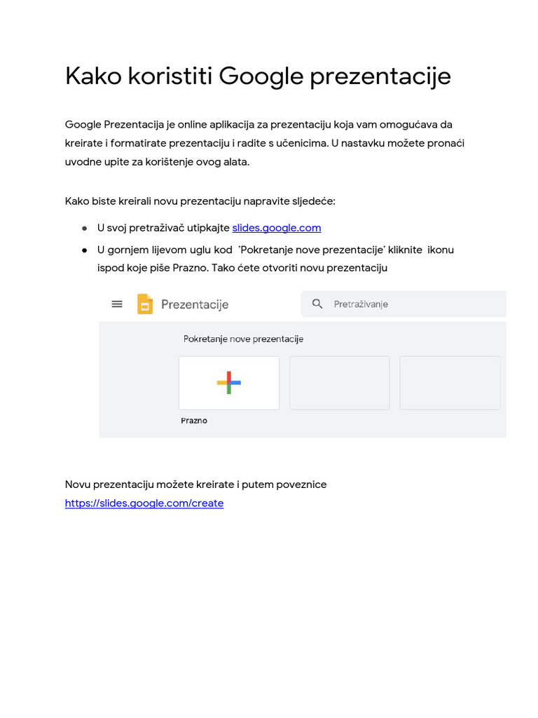 Google-Slides Vodic HR | PDF