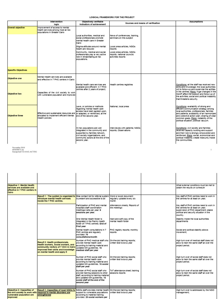 Mental Health MDM Log Framework FV | PDF