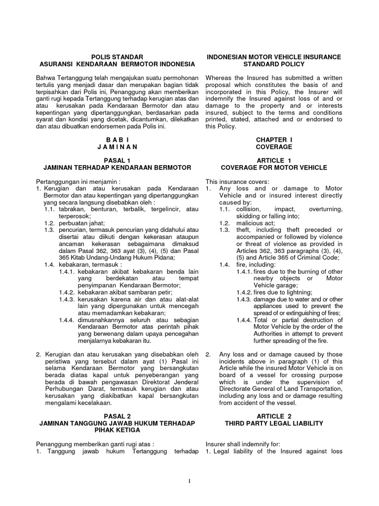 Contoh Produk Liability Insurance | PDF