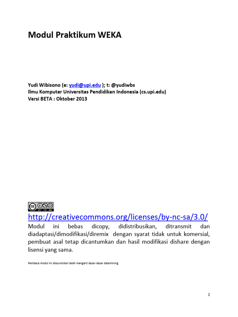 Modul Praktikum WEKA | PDF