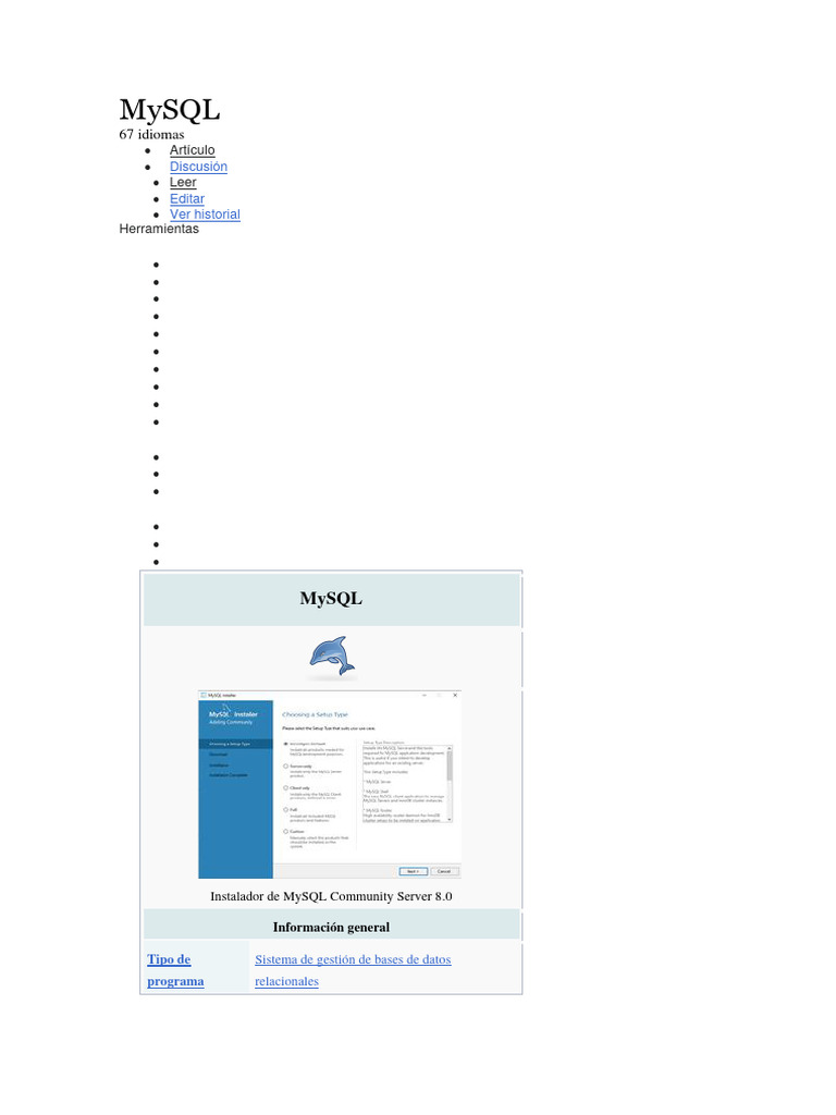 My SQL | PDF | Mi sql | Software de la aplicacion