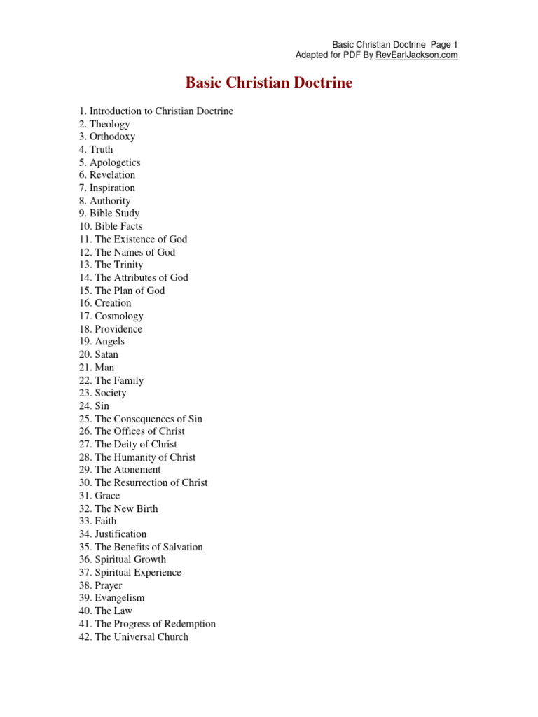 Essential Christian Doctrine Overview | PDF | Revelation | Theology