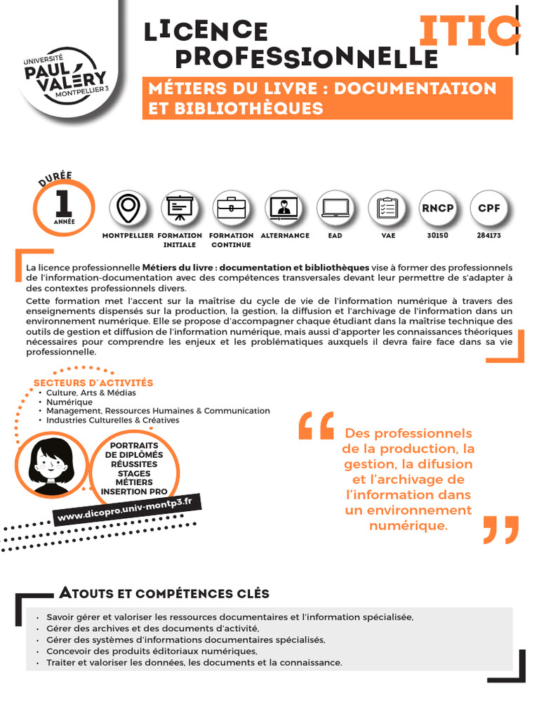 ITIC - Licence Pro - Métiers Du Livre | PDF | Sciences de l'information | la communication