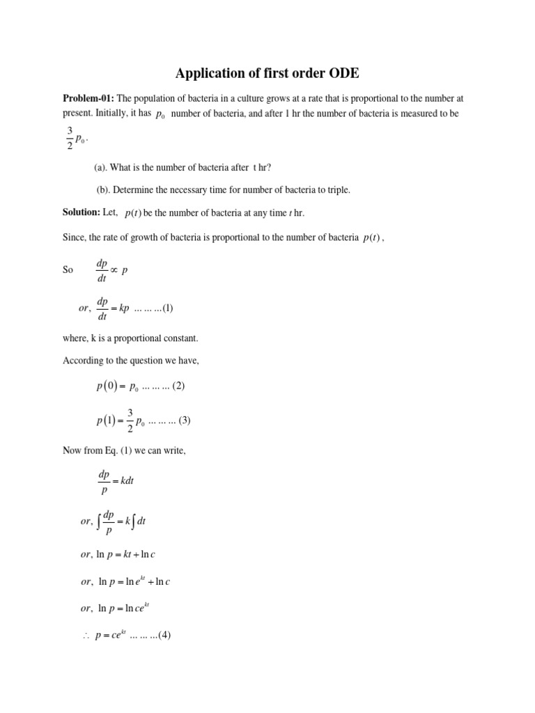03 Application of ODE | PDF | Radioactivity | Applied And Interdisciplinary Physics