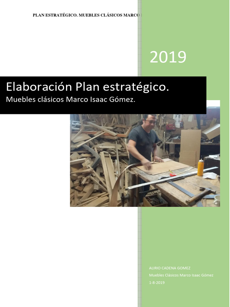 Elaboración Plan Estratégico de Una Fábrica de Muebles | PDF