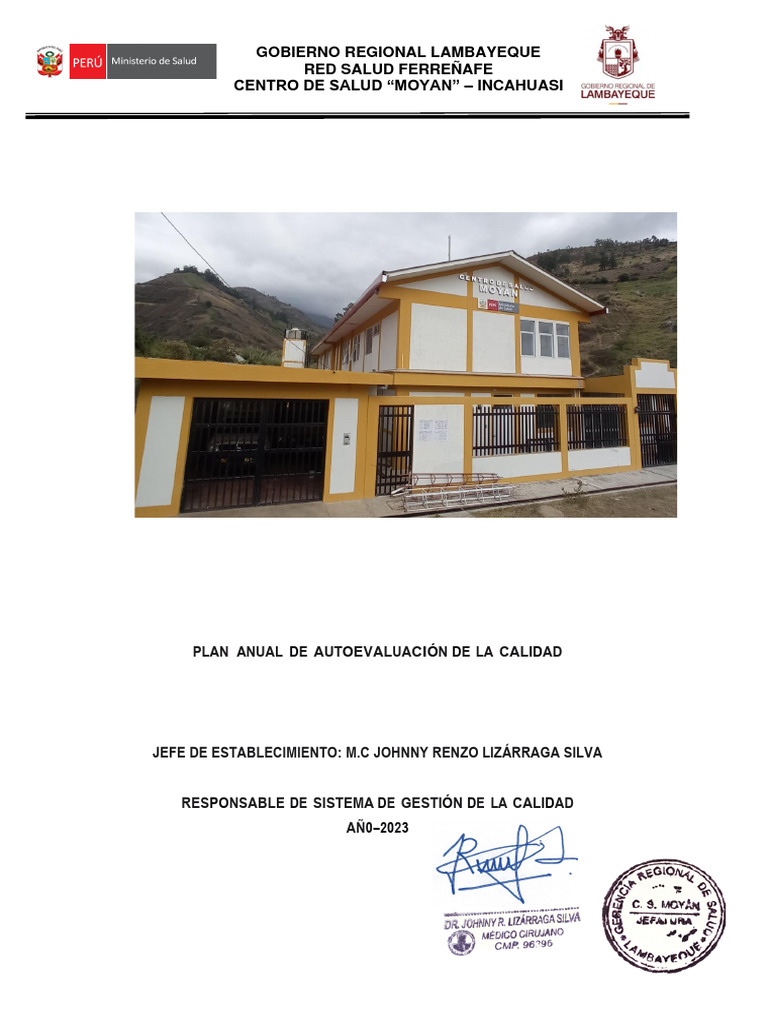Plan para El Control de Calidad - P.S Moyan - 093051 | PDF | Gestión de ...