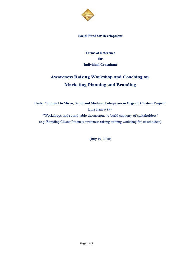 XX TOR-Line Item 9 - Branding Training-19!07!2016 - Comments For ...