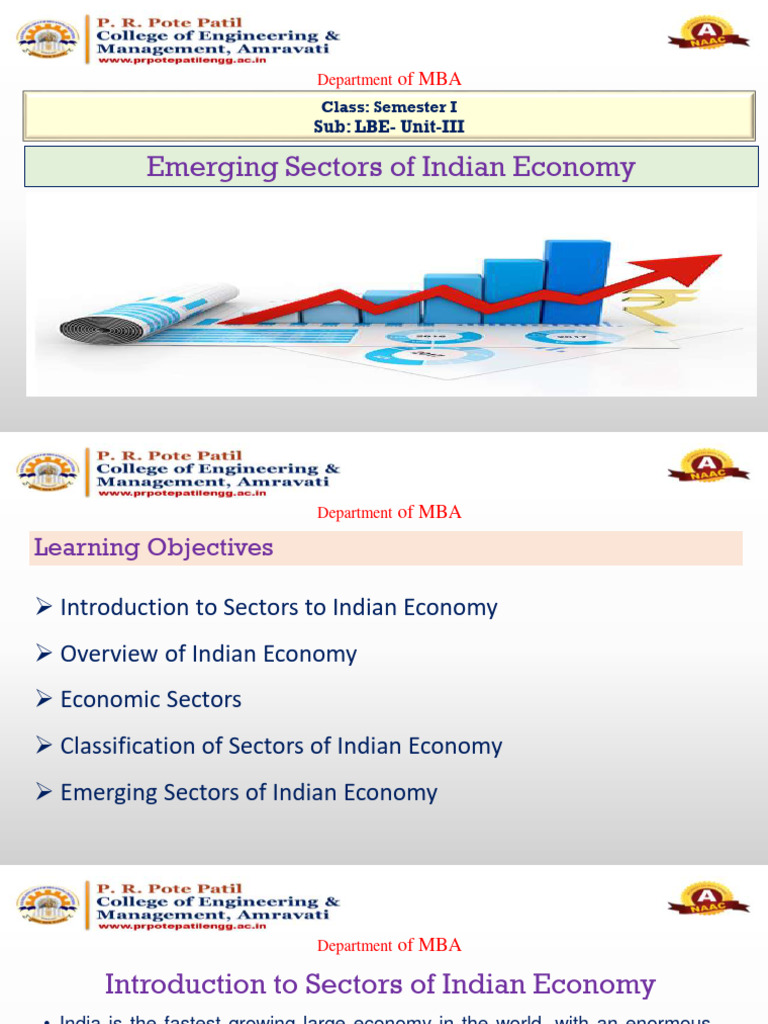 Emerging Sectors of Indian Economy | PDF | Economy Of India | Economics