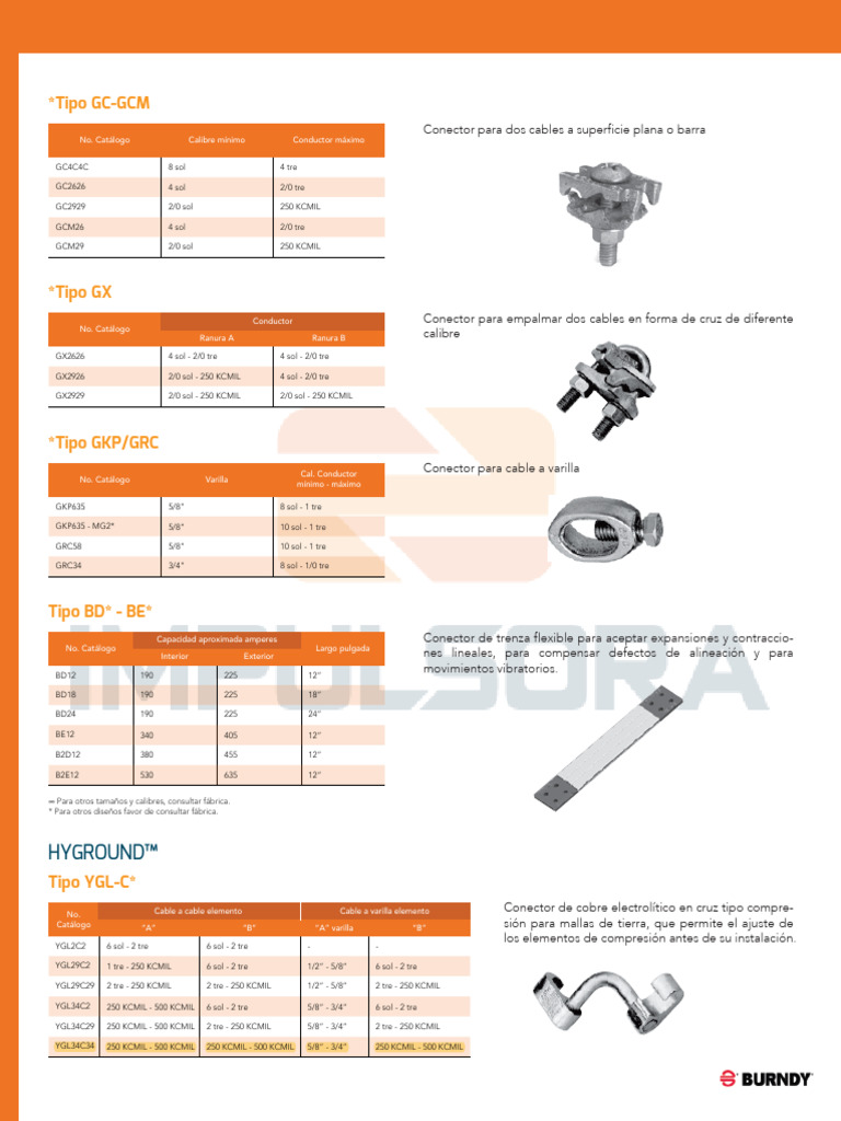 Ficha Técnica Burndy 44 | PDF | Bienes manufacturados | Ingenieria ...