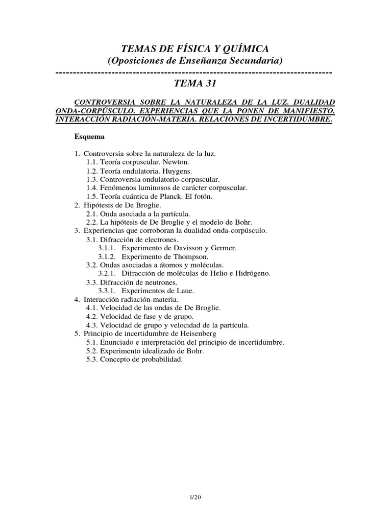 Tema 31 | PDF