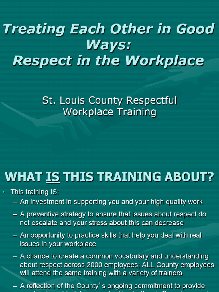 Respect in The Workplace For Greenleaf Conference | PDF | Jokes | Behavior