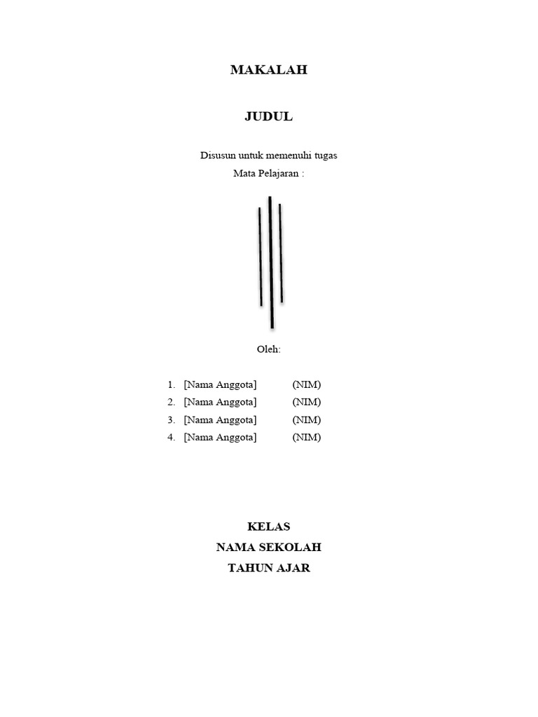 Cover Makalah Garis | PDF